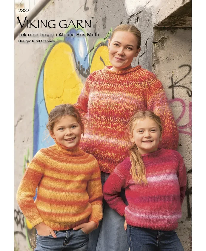 Viking Design - Opskriftshæfte 2337 Lek med farger i Alpaca Bris Multi ...