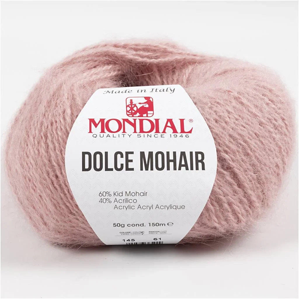 Cewec - Dolce Kid Mohair Farve 145 Rose - CEWEC/MONDIAL - DOLCE KID ...