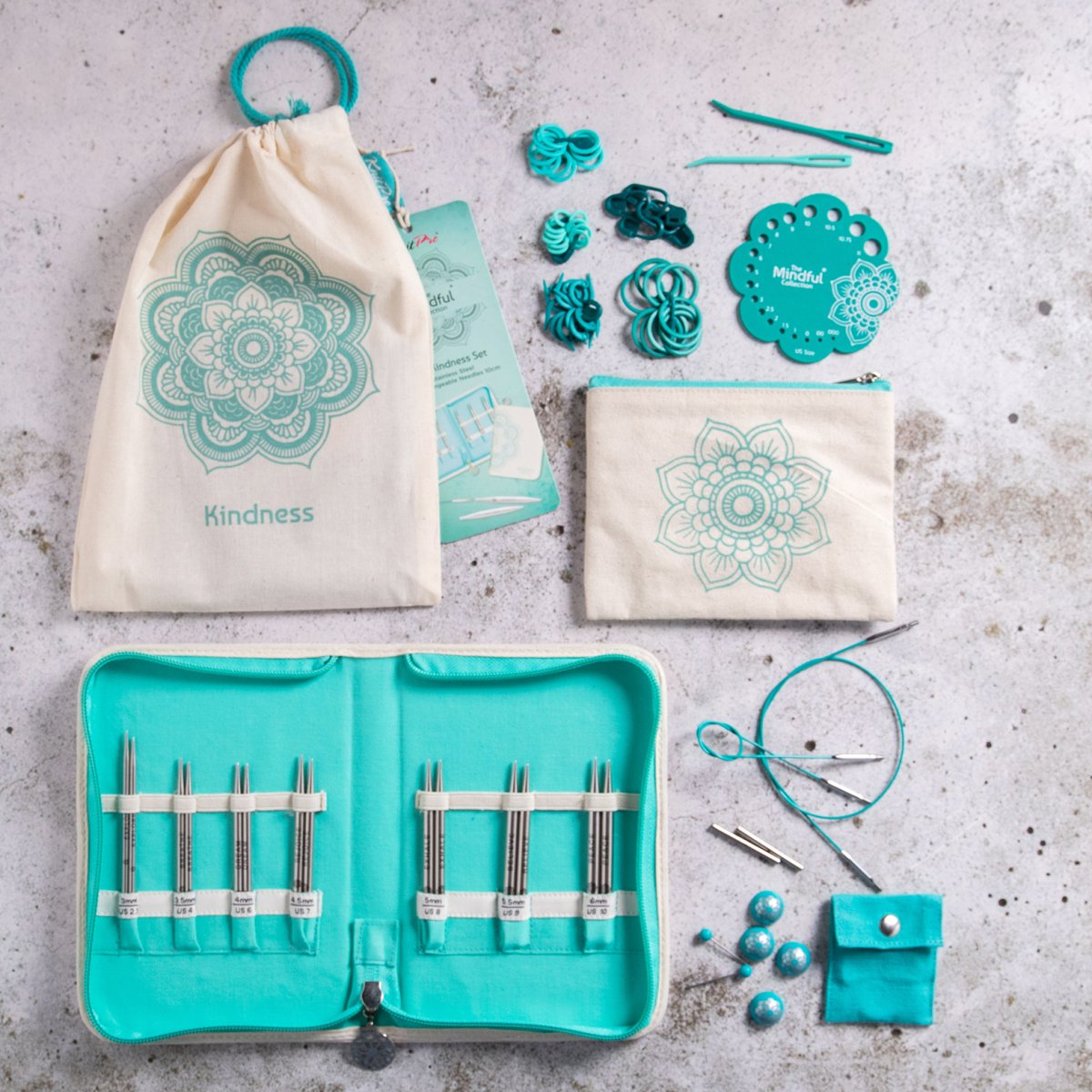 Knitpro - Mindful Kindness Udskiftelig Rundpindesæt Korte (36311 ...