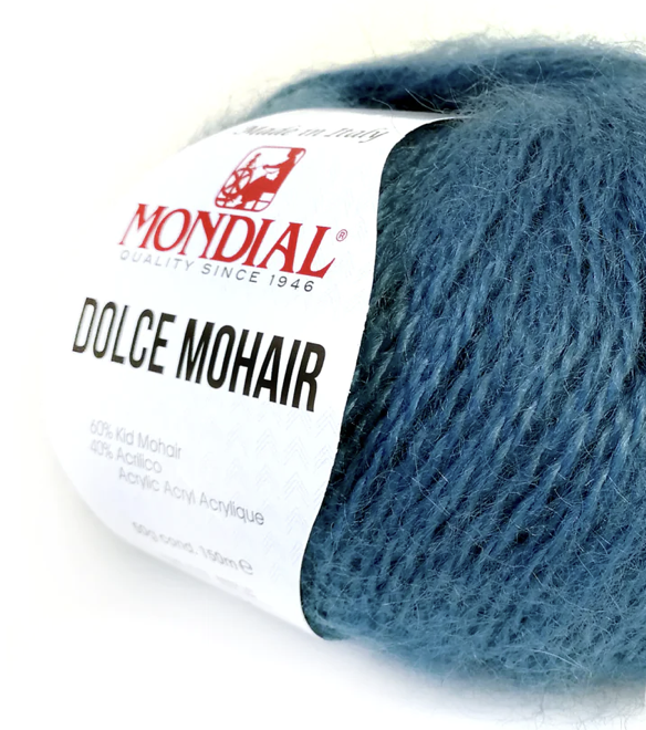 Mondial - Dolce Kid Mohair Farve 359 Turkis - CEWEC/MONDIAL - DOLCE KID ...