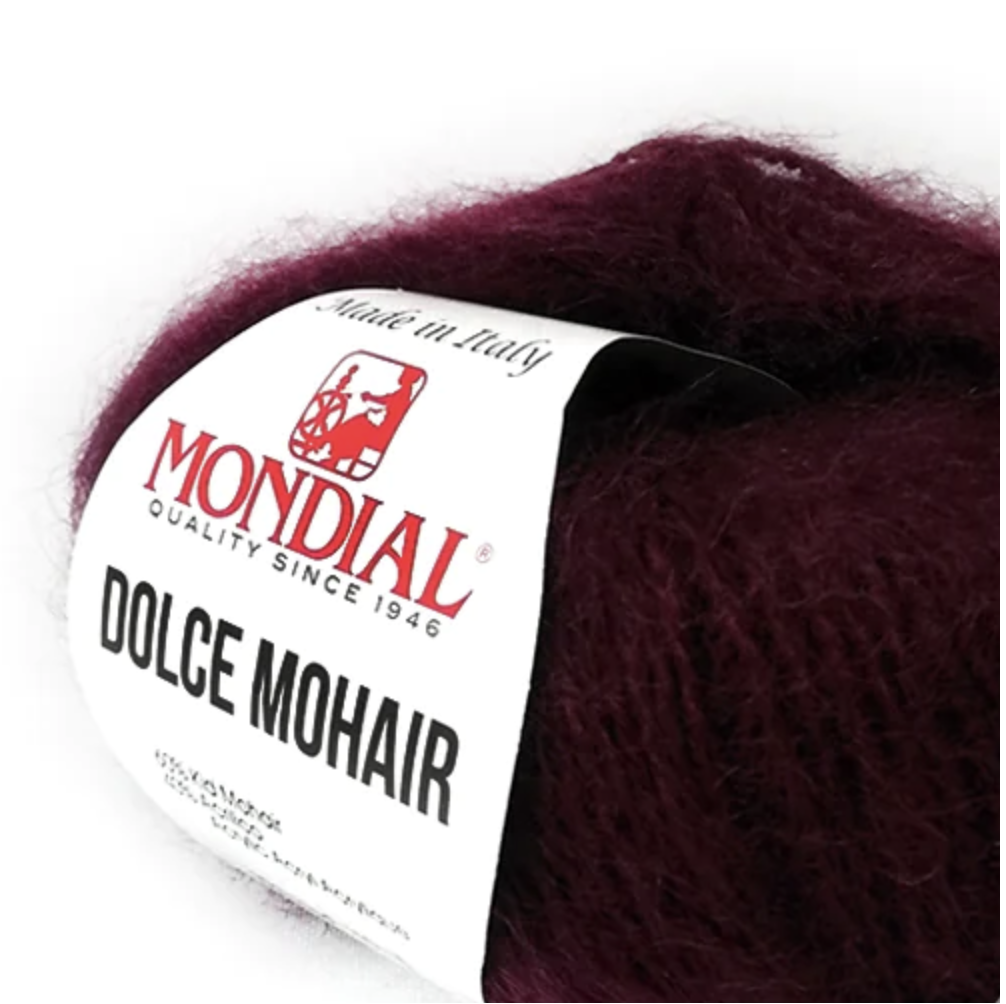 Mondial - Dolce Kid Mohair Farve 361 Aubergine - CEWEC/MONDIAL - DOLCE ...