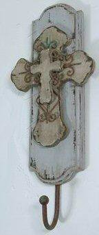 Rustik Knage i træ m/kors Hvid - TILBUD -50-70% - Thecornershop.dk ...