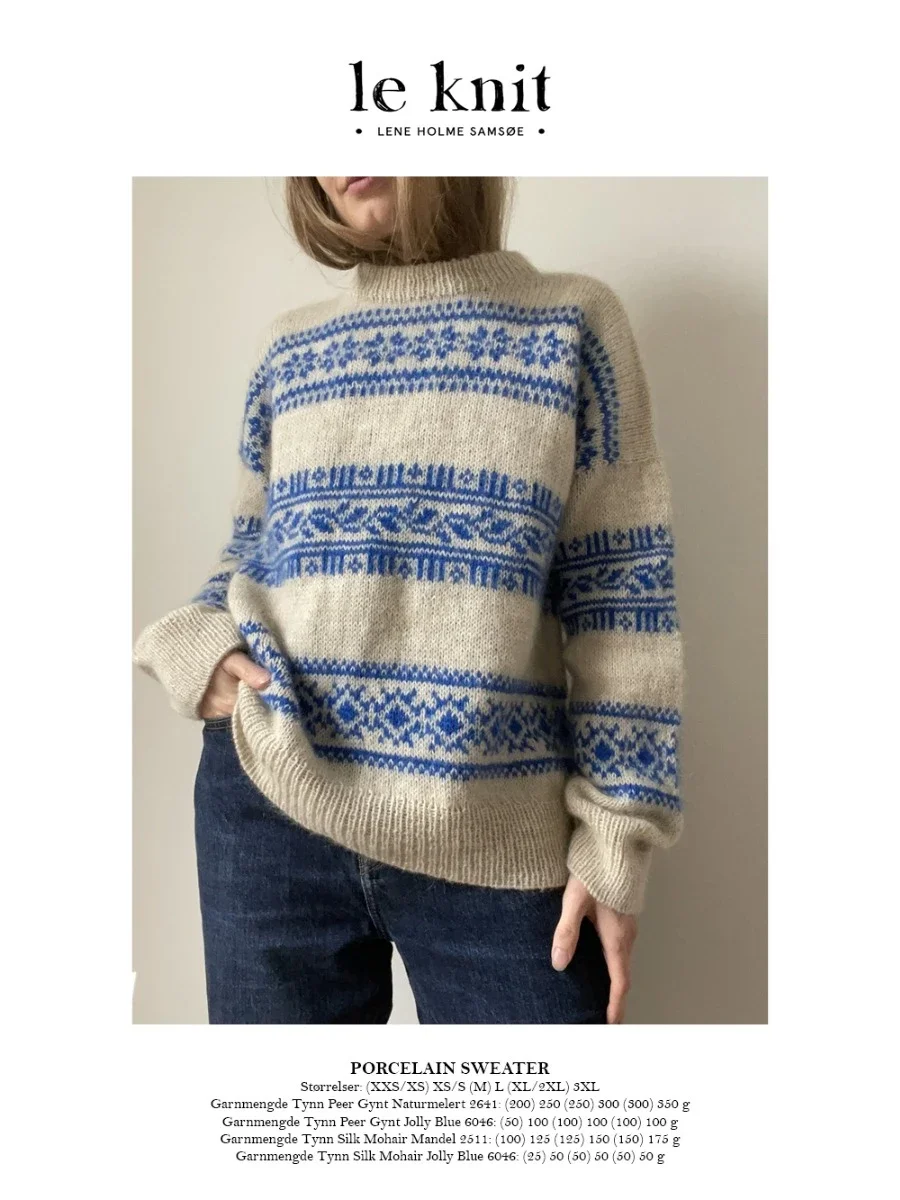 Porcelain Sweater - Le Knit Enkeltopskrift LHS-25 - SANDNES ...