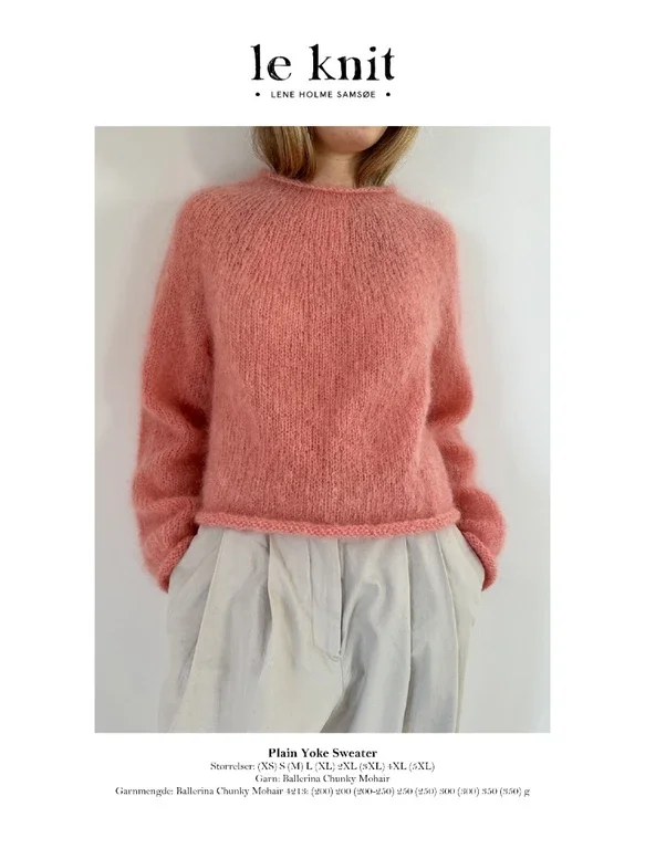 Le Knit - Plain Yoke Sweater - Enkeltopskrift LHS39D - LEKNIT / LENE ...